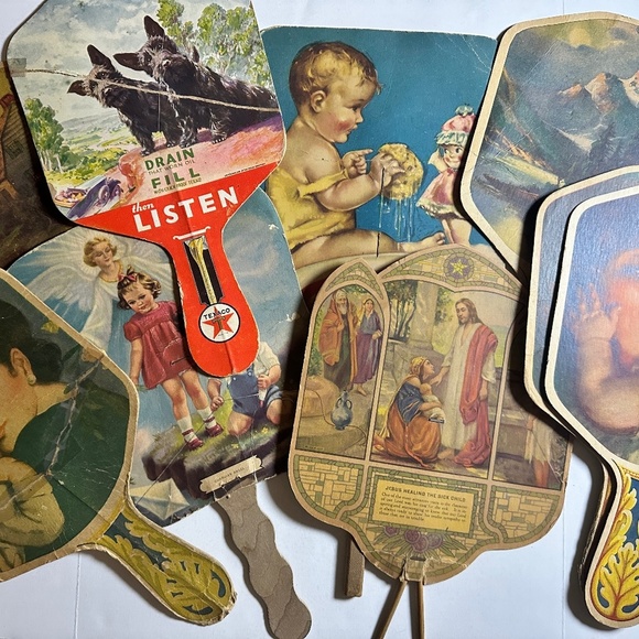 Accents | Vintage Advertising Fans Lot Of 8 Houma Raceland Thibodaux ...